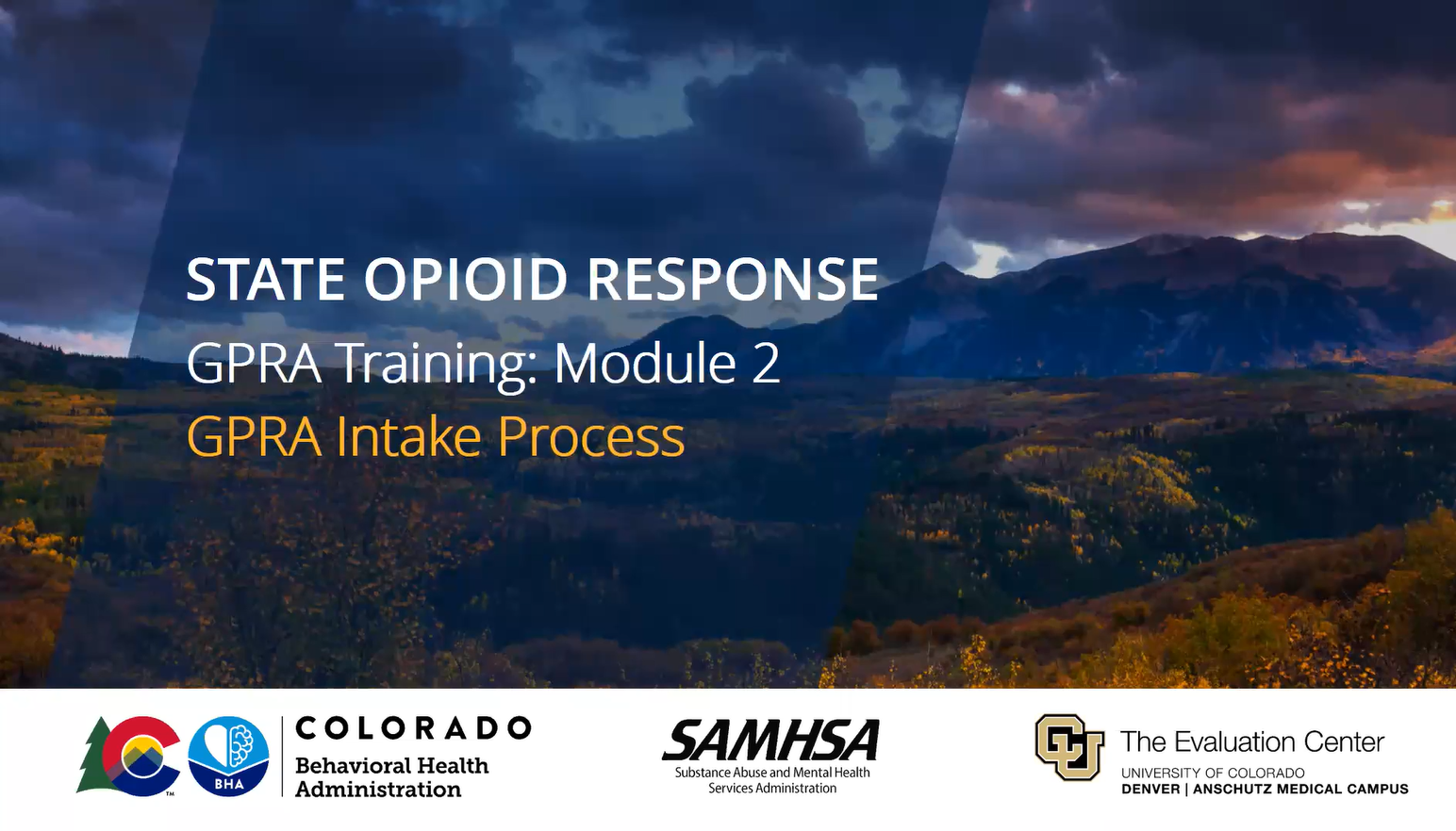 Provider Resources | SOR Colorado - Evaluation