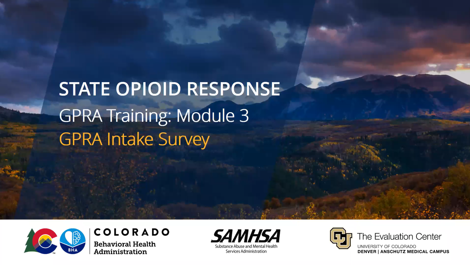 Provider Resources | SOR Colorado - Evaluation